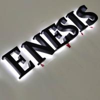 China Custom Laser Cutting 3D Metal Titanium Wall Logo Signs for Wall-mounted Installation for sale