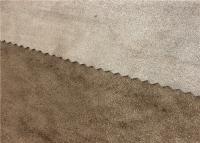 China Breathable Faux Suede Fabric , 89% P 11% SP Microfiber Suede Upholstery Fabric for sale