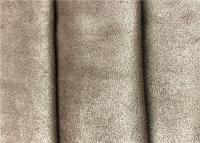 China Breathable Faux Suede Fabric , 89% P 11% SP Microfiber Suede Upholstery Fabric for sale