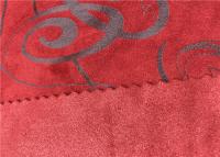 China Wear Resistance Red Faux Leather Fabric Moisture Absorption With Good Warmth for sale