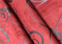 China Wear Resistance Red Faux Leather Fabric Moisture Absorption With Good Warmth for sale