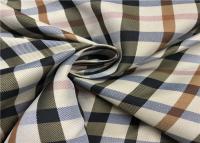 China Yarn - Dyed 100% Polyester Lining Fabric Large Squares For Suits / Wind - Coat for sale
