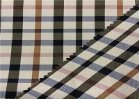 China Yarn - Dyed 100% Polyester Lining Fabric Large Squares For Suits / Wind - Coat for sale