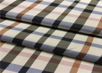 China Yarn - Dyed 100% Polyester Lining Fabric Large Squares For Suits / Wind - Coat for sale