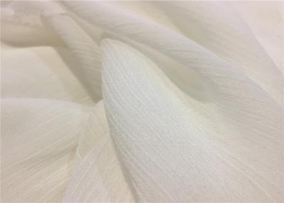China Silk - Like Smooth Lightweight Chiffon Fabric , 50D Bright Pleated Chiffon Fabric for sale