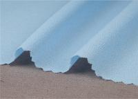 China 100% Polyester Soft Light Blue Chiffon Fabric Breathable For Summer Dress / Pants for sale