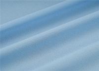 China 100% Polyester Soft Light Blue Chiffon Fabric Breathable For Summer Dress / Pants for sale