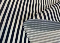 China 55GSM 290t Black And White Striped Polyester Fabric for sale