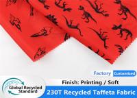 China Garment Lining 100 Recycled Printing Taffeta PET Soft Waterproof Fabric for sale