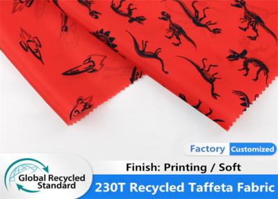 China Garment Lining 100 Recycled Printing Taffeta PET Soft Waterproof Fabric for sale