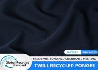 China 112 GSM Twill Polyester Pongee Recycled PET Fabric For Skiing Sports Wear for sale