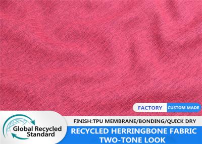 China SGS 136 GSM Two Tone Herringbone Fabric For Soft Shell Jacket for sale