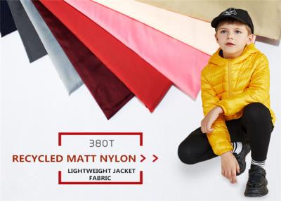 China Winter Jacket SGS 380T 100% Recycled Nylon Downproof Fabric for sale