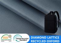China Diamond Lattice Jacquard Recycled Pet PU Coating Polyester Oxford Fabric for sale