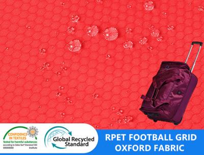 China Football Grid Honey Comb Anti Static Recycled Dobby Polyester Oxford for sale