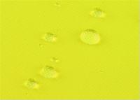 China 300D Poly Oxford Fabric Waterproof Material EN ISO 20471 Fluorescence PU Milky Coated 3000MM for sale