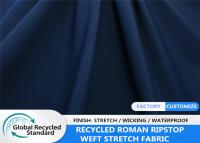 China 8020 Recycled Polyester Fabric Weft Stretch Elastic Ripstop Quick Dry Pants Fishing Wear Fabric for sale