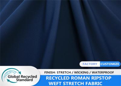 China 8020 Recycled Polyester Fabric Weft Stretch Elastic Ripstop Quick Dry Pants Fishing Wear Fabric for sale
