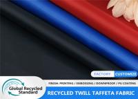 China 230T Twill Taffeta Fabric Polyester Tear Proof Suits Lining Recycled PET Fabric for sale