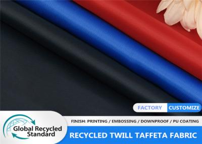 China 230T Twill Taffeta Fabric Polyester Tear Proof Suits Lining Recycled PET Fabric for sale