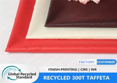 China Recycled GRS 100% 300T Polyester Taffeta Fabric Cire Downproof Soft Padded Jacket Fabric for sale