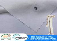 China 100D 2/2 Twill 95% Recycled Polyester 5% Spandex GRS 4 Way Stretch 125GSM Sweatpants Fabric for sale