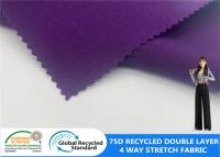 China 75D Polyester Elastic Double Layer Fabric Recycled Trouser Material Fabric for sale