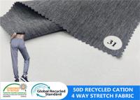 China 50D Recycled Cation Polyester Elastic Spandex Fabric Lightweight Moisture Proof Fabric for sale