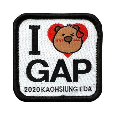 China Custom Iron On Woven Patches 100 PCS MOQ Polyester Yarn for Garment Bags Shoes for sale