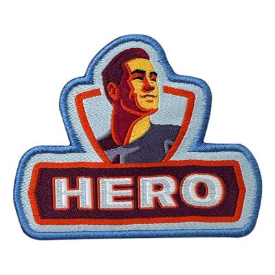 China Custom Embroidered Velcro Patches Iron On for Hats Durable Polyester 100 PCS for sale