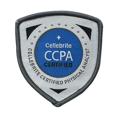 China Custom Iron On Woven Patch 8x8 cm Waterproof Embroidery Patch with Merrow Border for sale