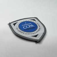 China Custom Iron On Woven Patch 8x8 cm Waterproof Embroidery Patch with Merrow Border for sale