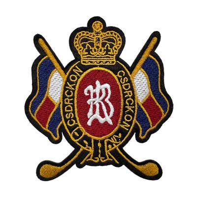 China National Logo Embroidered Patches Hook And Loop Washable Embroidery Patches for sale