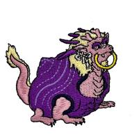 China Dragon Carton Iron On Embroidery Patch 4 Color No Shrinking Iron On Patch for sale