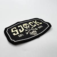 China OEKO-TEX Standard Clothing Embroidery Patch Washable Twill Fabric Skull Rectangle Shape for sale