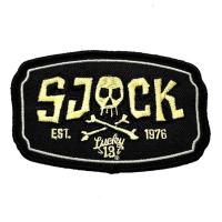 China OEKO-TEX Standard Clothing Embroidery Patch Washable Twill Fabric Skull Rectangle Shape for sale