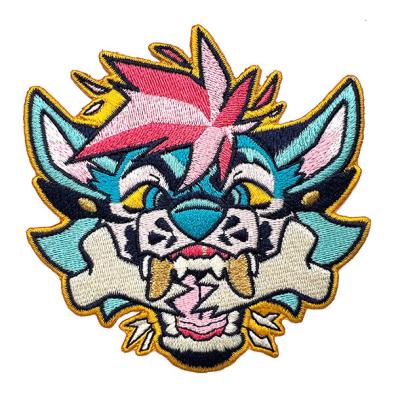 China Custom Manga Dragon Embroidery Patch OEKO-TEX Standard 12 Colors Combine Woven for Cosplay Clothing for sale