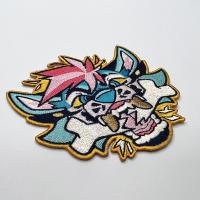 China Custom Manga Dragon Embroidery Patch OEKO-TEX Standard 12 Colors Combine Woven for Cosplay Clothing for sale