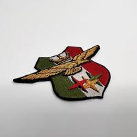 China Custom Embroidery Patch Twill Fabric Iron On 8 Colors Flag Logo for sale