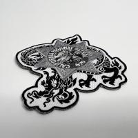 China Reusable Custom Embroidery Patch Twill Fabric / 100% Polyester Embroidered Logo Patches for sale
