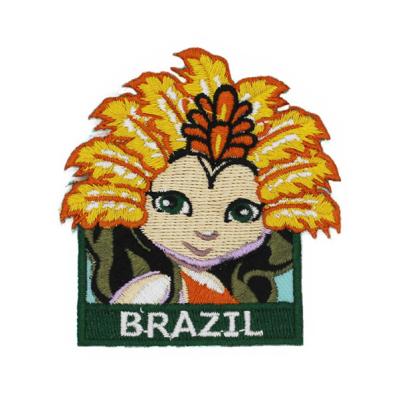 China Custom Embroidered Iron On Name Patches Washable Work Shirt Logo Patches 2x3 Inch for sale