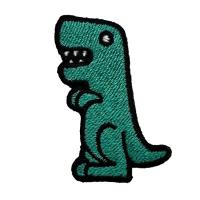 China Custom 5CM Embroidered Patches Iron On Clothing PMS Color Dinosaur Design 3D Embroidery Patch for sale