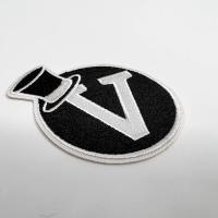 China Custom Iron On Embroidered Hat Patches Paper Backing 100pcs Min Order for sale