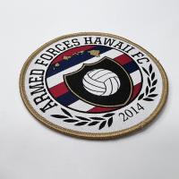 China 2014 FIFA Custom Iron On Patches Washable Clothing Woven Label Patch for sale