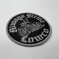 China Custom Iron On Woven Patches for Motorcycle Club Jacket Decoration 8 Colors for sale