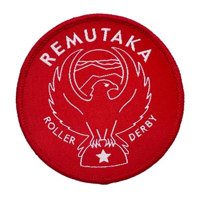 China Full Color Iron On Woven Patch Eco Friendly Washable For Clothes Garment for sale