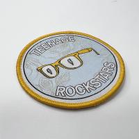 China Custom Woven Cloth Badges Eco Friendly Name Patches for Coats 2mm Letter Size for sale