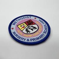 China Custom Embroidered Leather Patches Iron On for Jackets Jeans Hats Washable 2 inch for sale