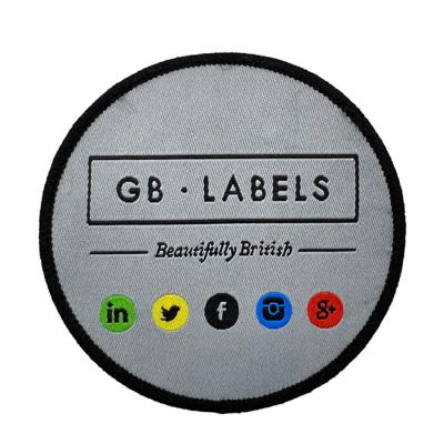 China Custom Iron On Patches for Jackets Hook and Loop Patches for Jeans 2 inch for sale