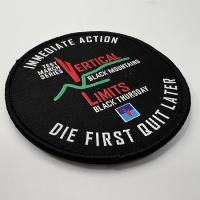 China Custom Embroidered Logo Patches Monogram Iron On Cloth Patches for sale